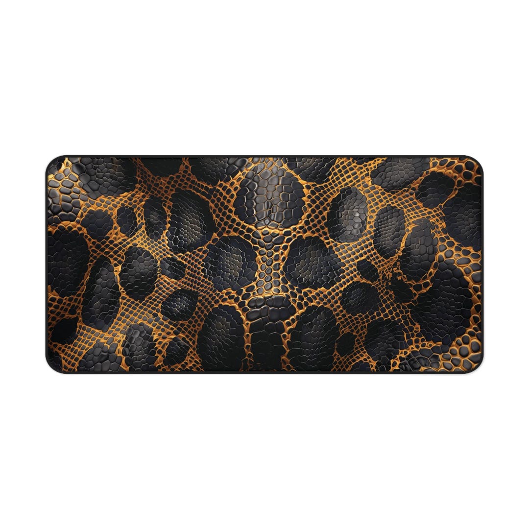 Python Snake Skin Pattern Desk Mat, Abstract Design, Reptilian Pattern ...