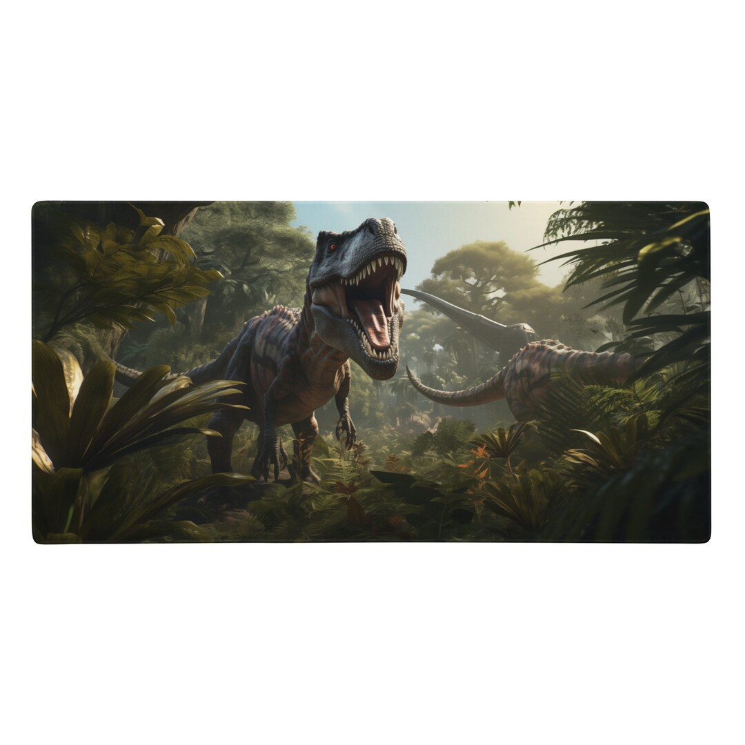 Dinosaur World Jungle Desk Mat Jurassic Rainforest Wildlife ...