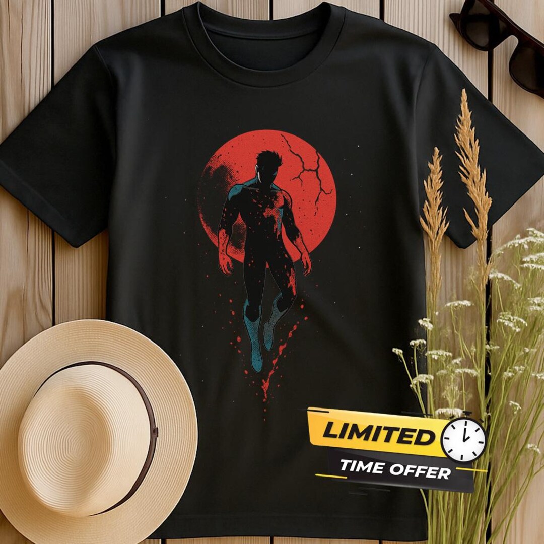 Invincible Shirt, Invincibles Space Scene Shirt, Mark Grayson Blood ...