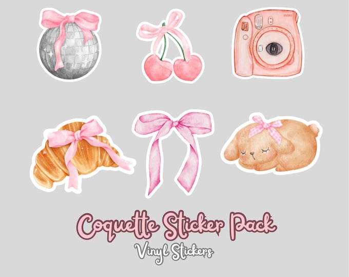 Pinterest Girl Sticker Pack || Coquette Aesthetic || Laptop Stickers ...