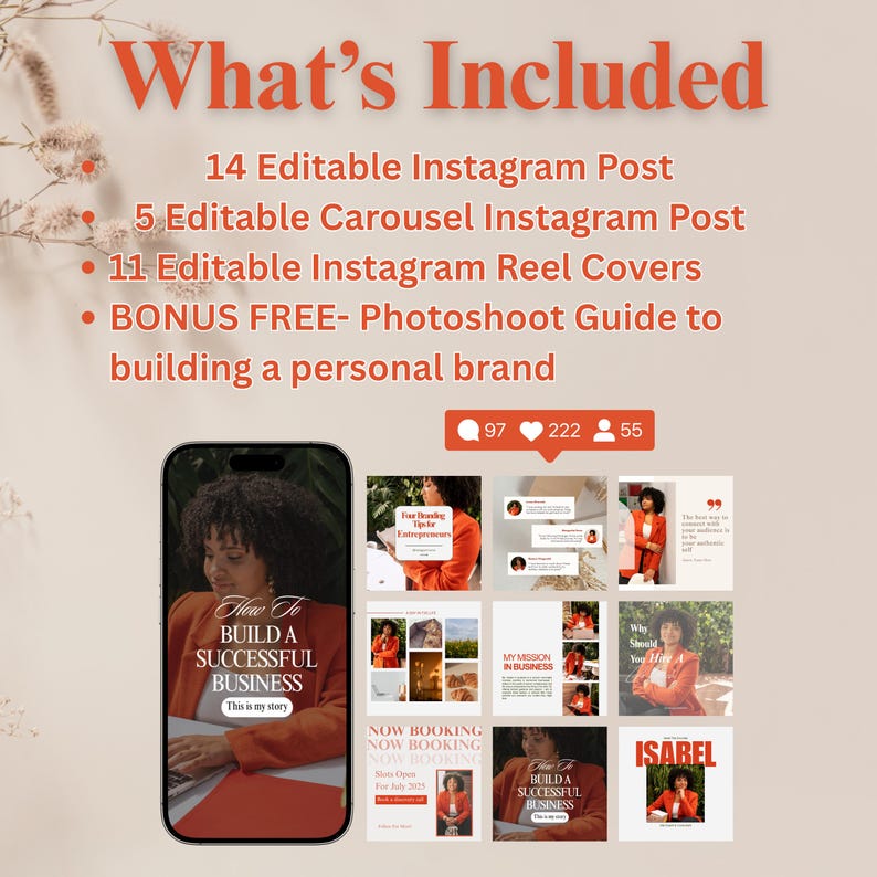 Instagram Canva Templates: Social Media Content Creator Bundle (digital ...