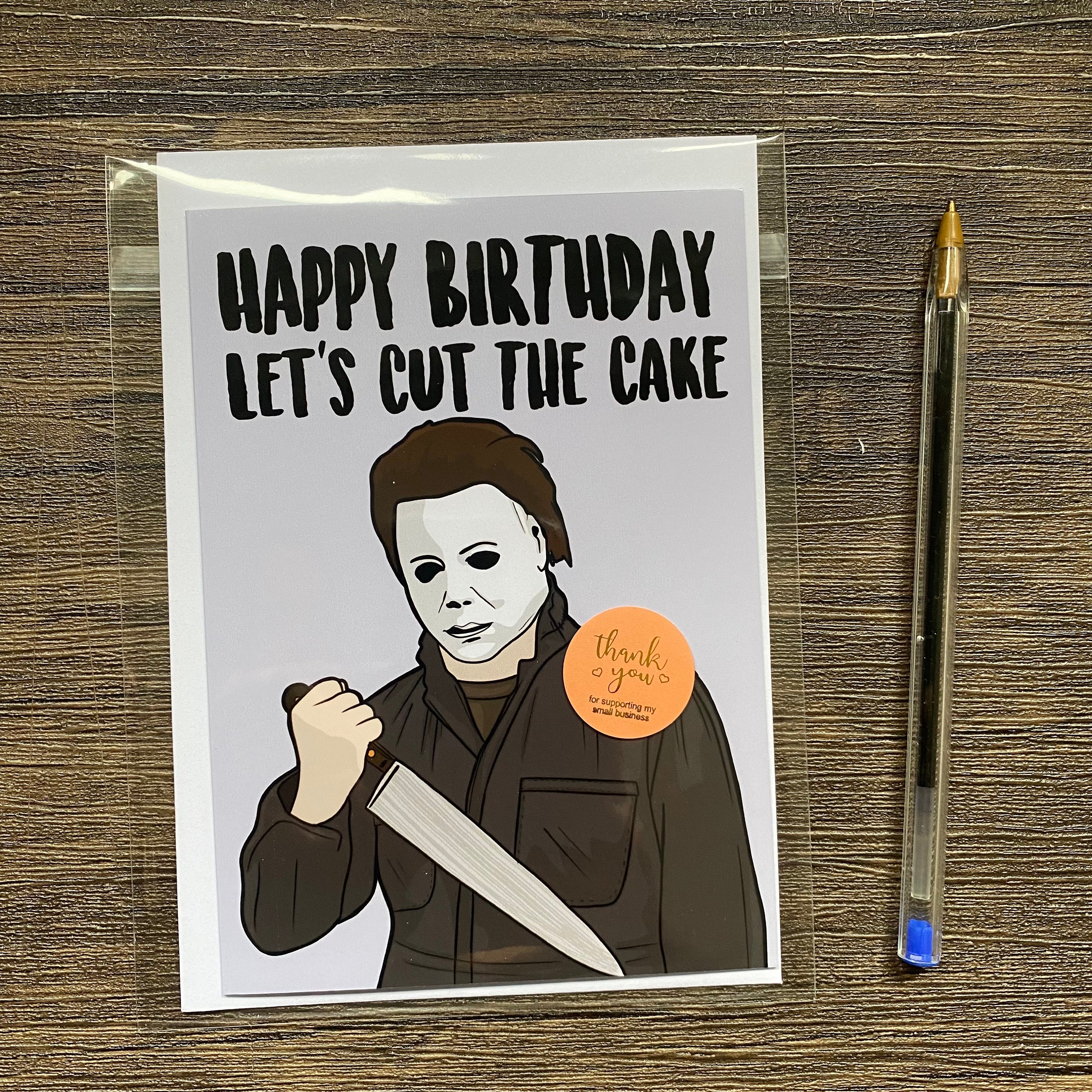 Michael Myers, Halloween happy Birthday, Let's Cut the Cake A6 Birthday ...