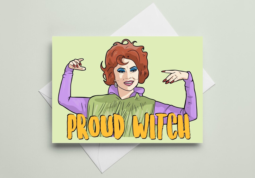 Proud Witch Greeting Card – Inspired by Endora From Bewitched, Retro TV ...