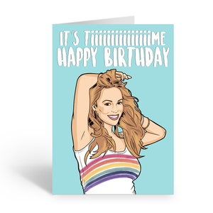 Mariah Carey it's Time Happy Birthday, A6 Birthday Card - Etsy