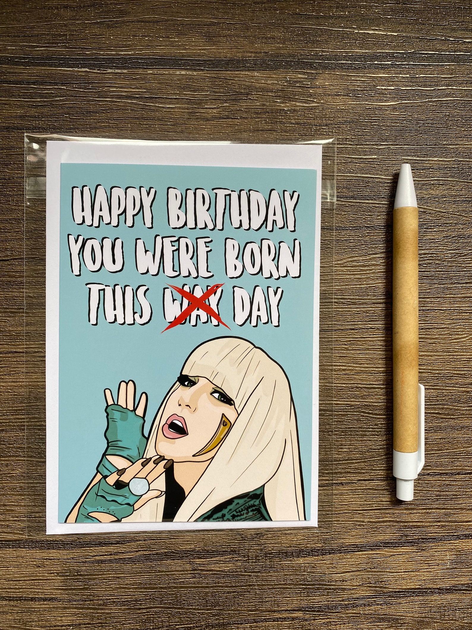 Lady Gaga, you Were Born This Day, A6 Birthday Card - Etsy