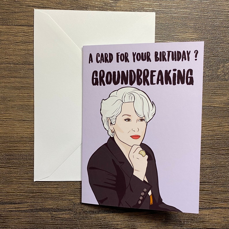 Miranda Priestly Birthday Card, the Devil Wears Prada, A6 Greeting Card ...