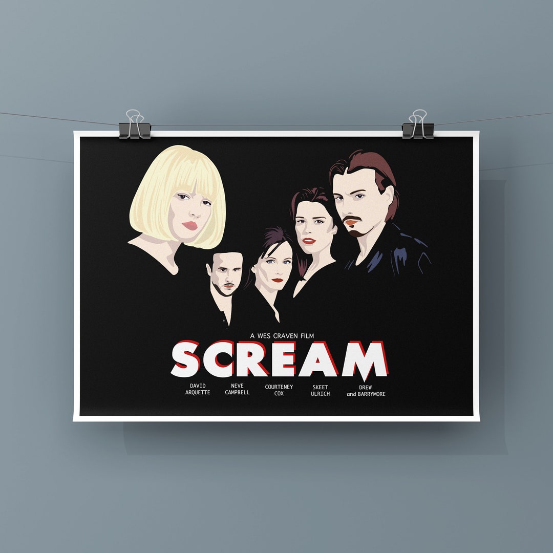 Scream, 1996 Horror Film Poster, A4 Print Wall Art, Unframed - Etsy