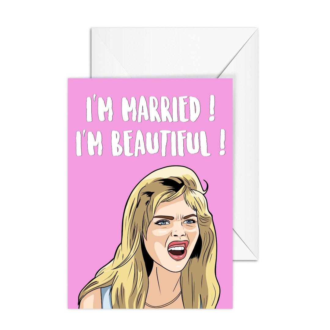 Muriel's Wedding "i'm Married, I'm Beautiful", A6 Greeting Card - Etsy