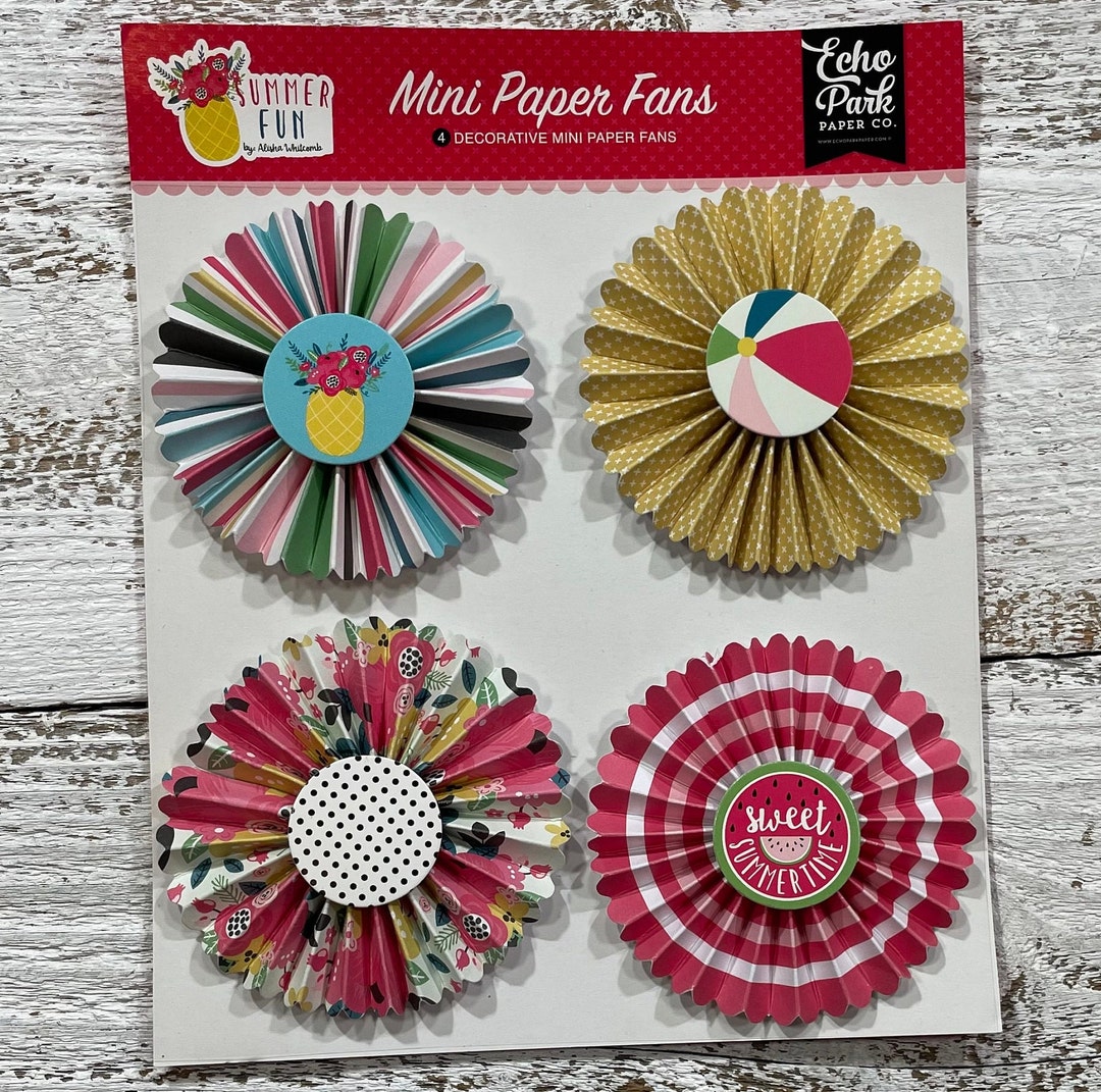 Summer Fun Echo Park Mini Fan Ephemera - Etsy