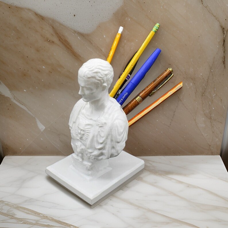 Julius Caesar Statue Office Desk Pen Holder Office Desk Organizer ...