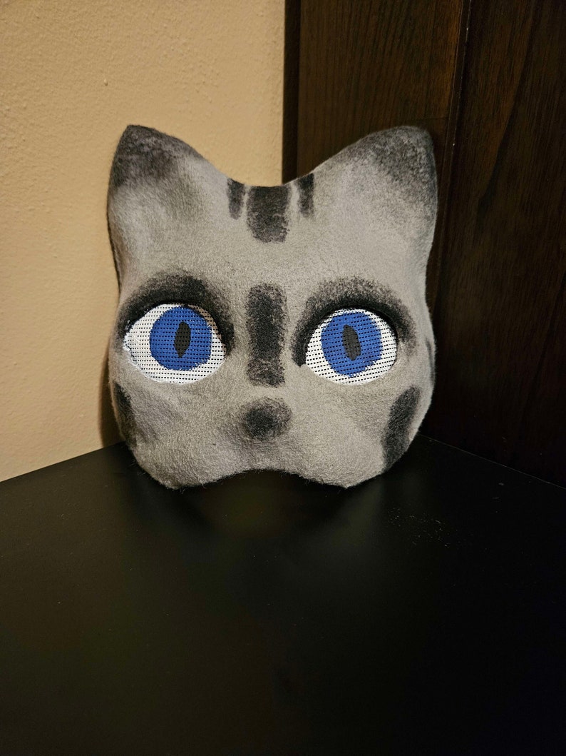 Simple Gray Tabby Therian Cat Mask - Etsy