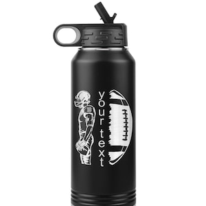 Custom Football Player With Name Water Bottle/football Coach Water ...