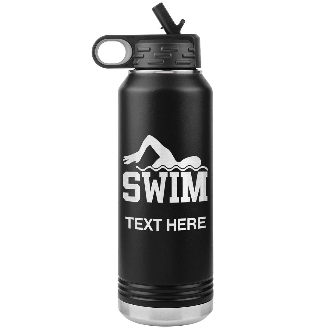 Custom Swimming With Name Water Bottle/swim Coach Water Bottle Gift ...