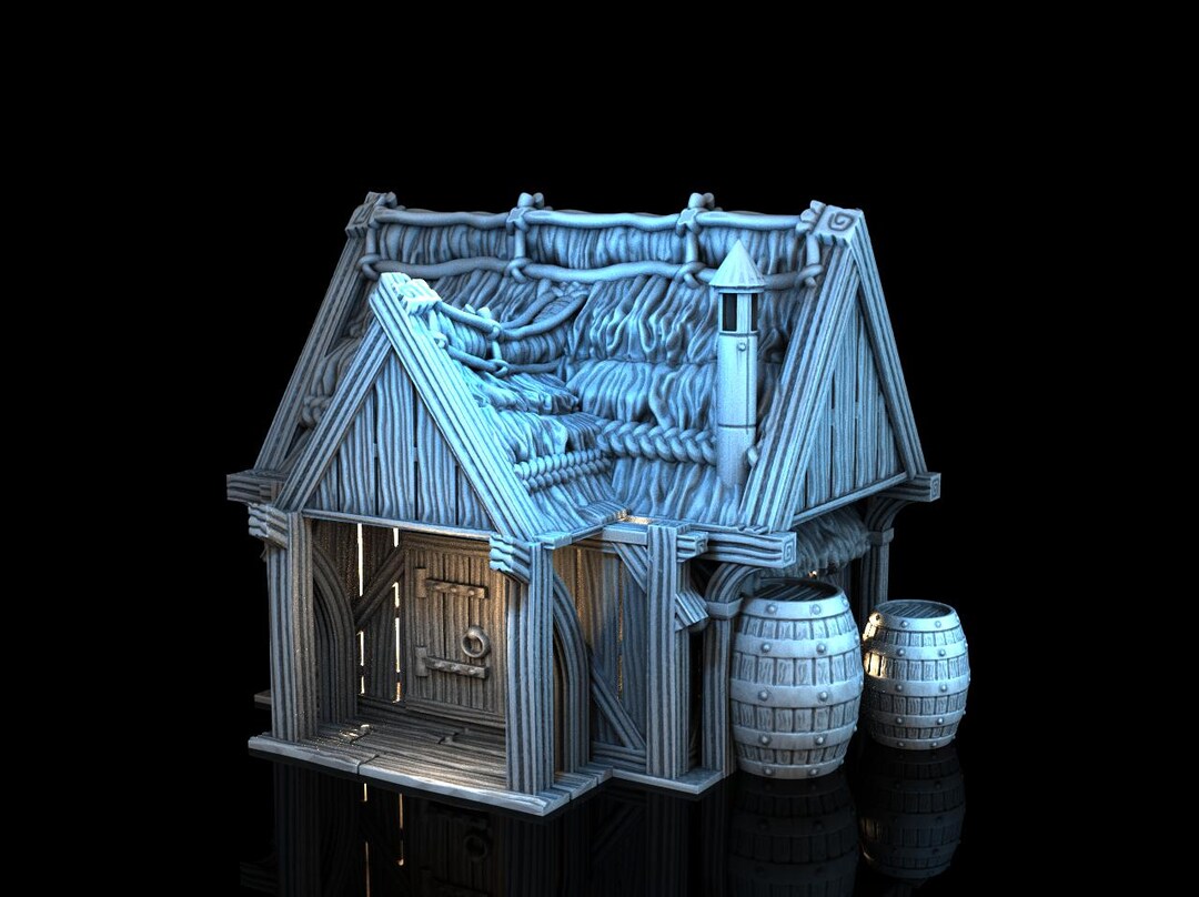 Wine Storage Hut: Medieval RPG Terrain Model (28mm/32mm Scale) - Etsy