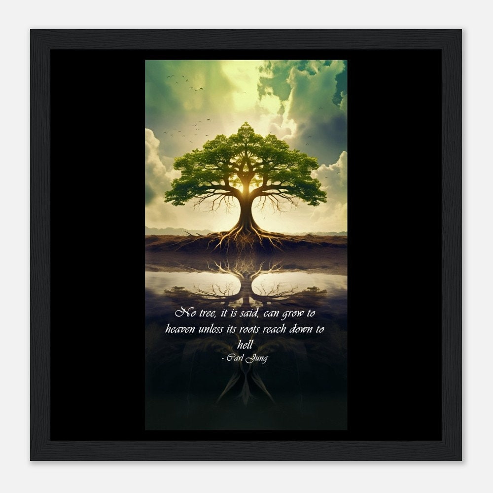 Inspirational Quote, Tree and Roots Art Print Premium Matte Paper ...
