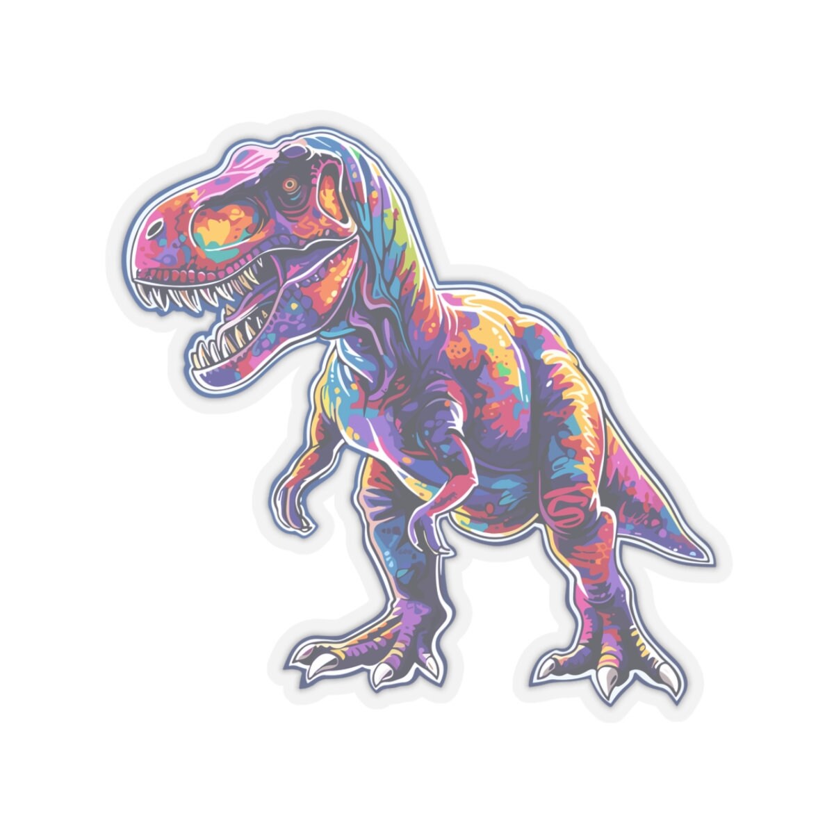 T-rex Dinosaur Vinyl Sticker, Waterproof, Outdoor Use, Vinyl Decal - Etsy
