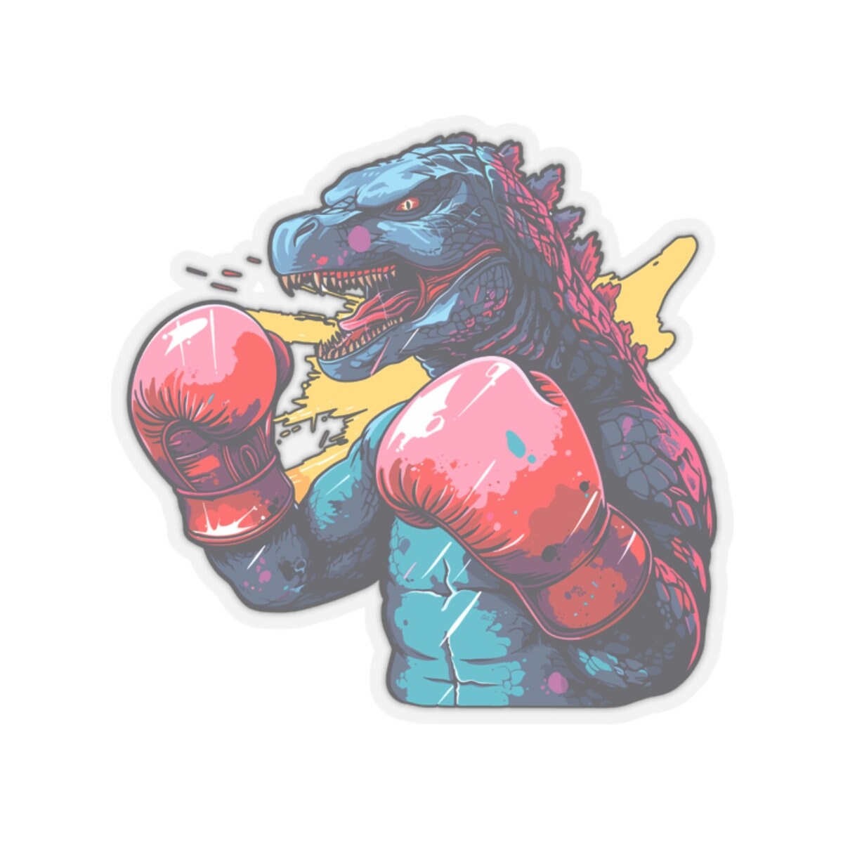 Godzilla Boxing Vinyl Sticker, Water Proof, Outdoor Use Made in the USA ...
