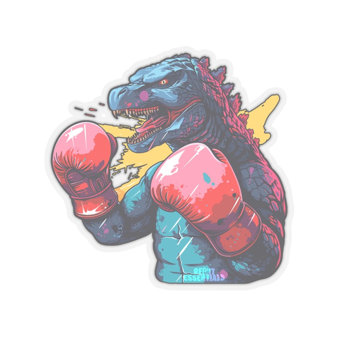 Godzilla Boxing Vinyl Sticker, Water Proof, Outdoor Use Made in the USA ...