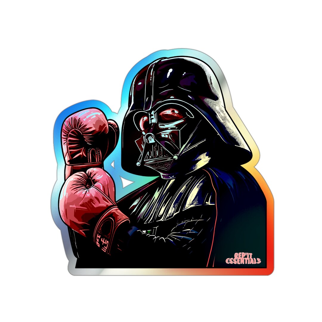 Holographic Boxing Darth Vader Vinyl Sticker, Outdoor Use, Water Proof ...