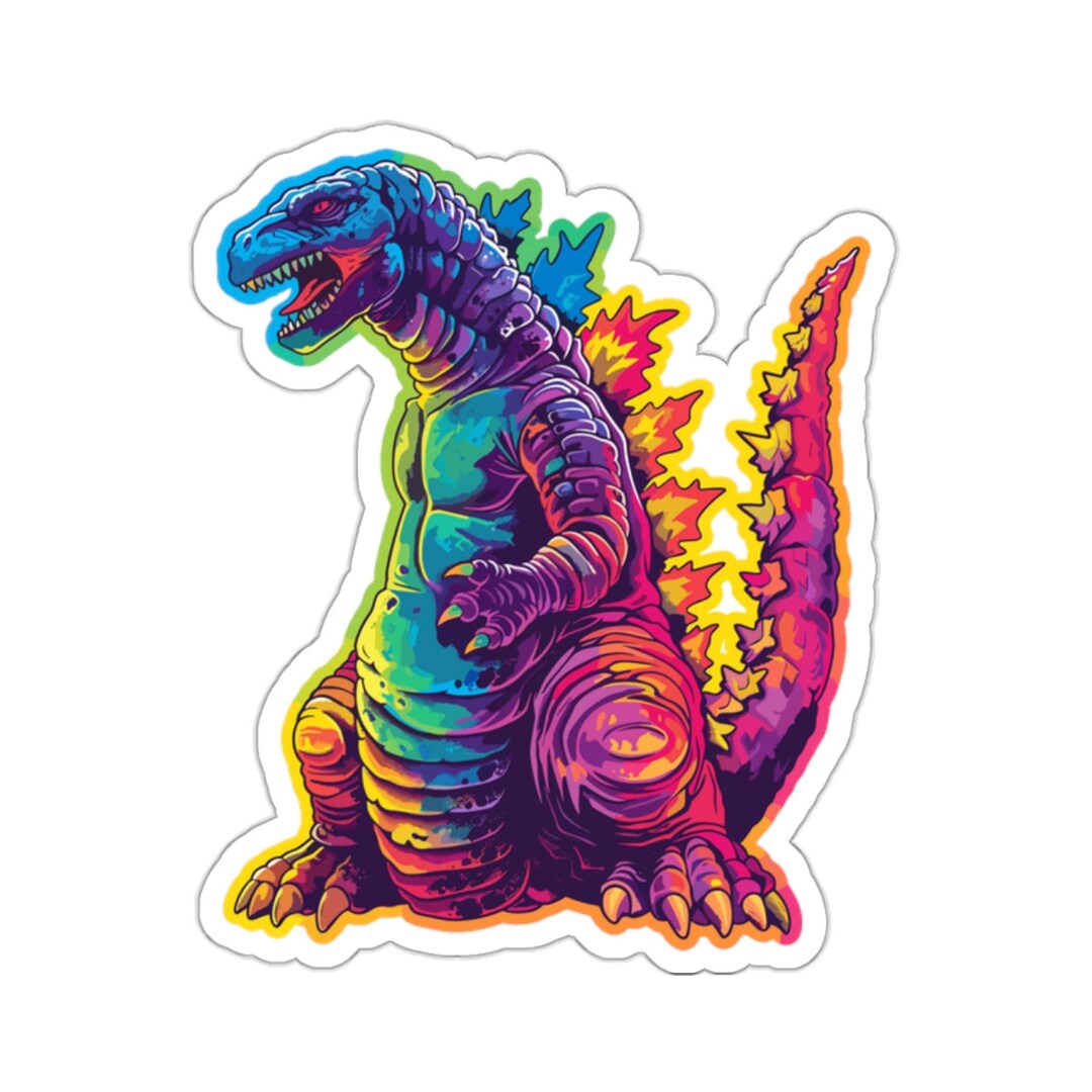 Godzilla Vinyl Sticker, Multi Color, Waterproof, Outdoor Use, Vinyl ...