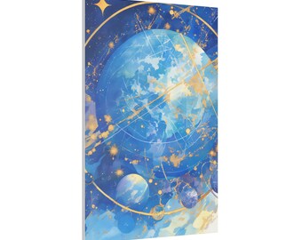 Majestic Solar System Canvas Digital Art AI Digital Download Digital ...