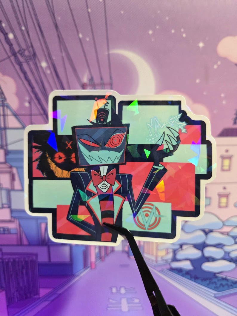 TV Demon Holo Sticker - Etsy