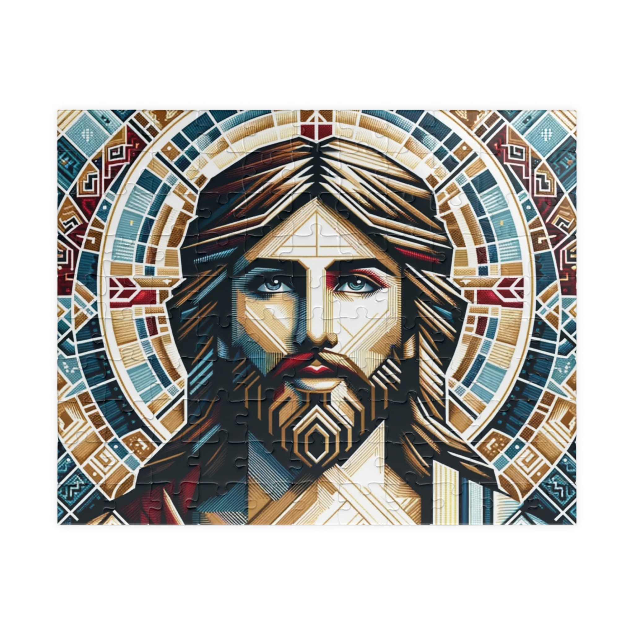 Stylized Jesus Puzzle Christ Puzzle, Bible Puzzle, Jesus Puzzle ...