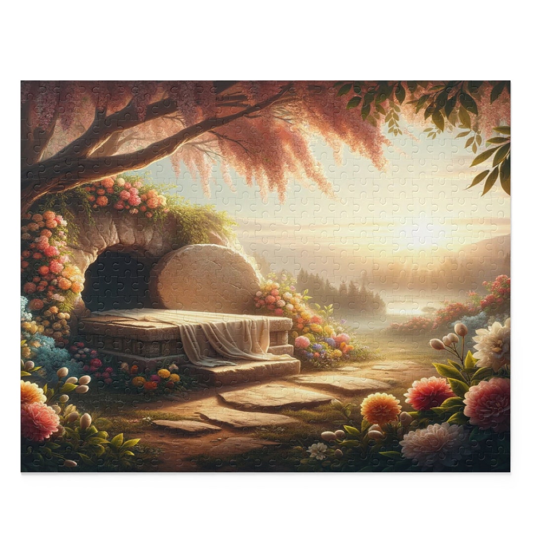 Resplendent Dawn Tomb Puzzle (120, 252, 500-piece) Easter Morning, Tomb ...