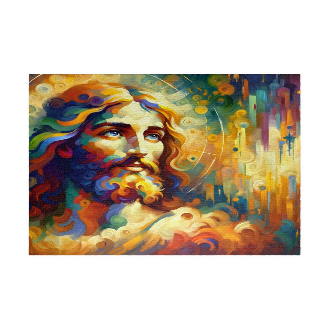 Vibrant Messiah Art - Savior Art, Holy Image, Christ Art, Faith Canvas ...