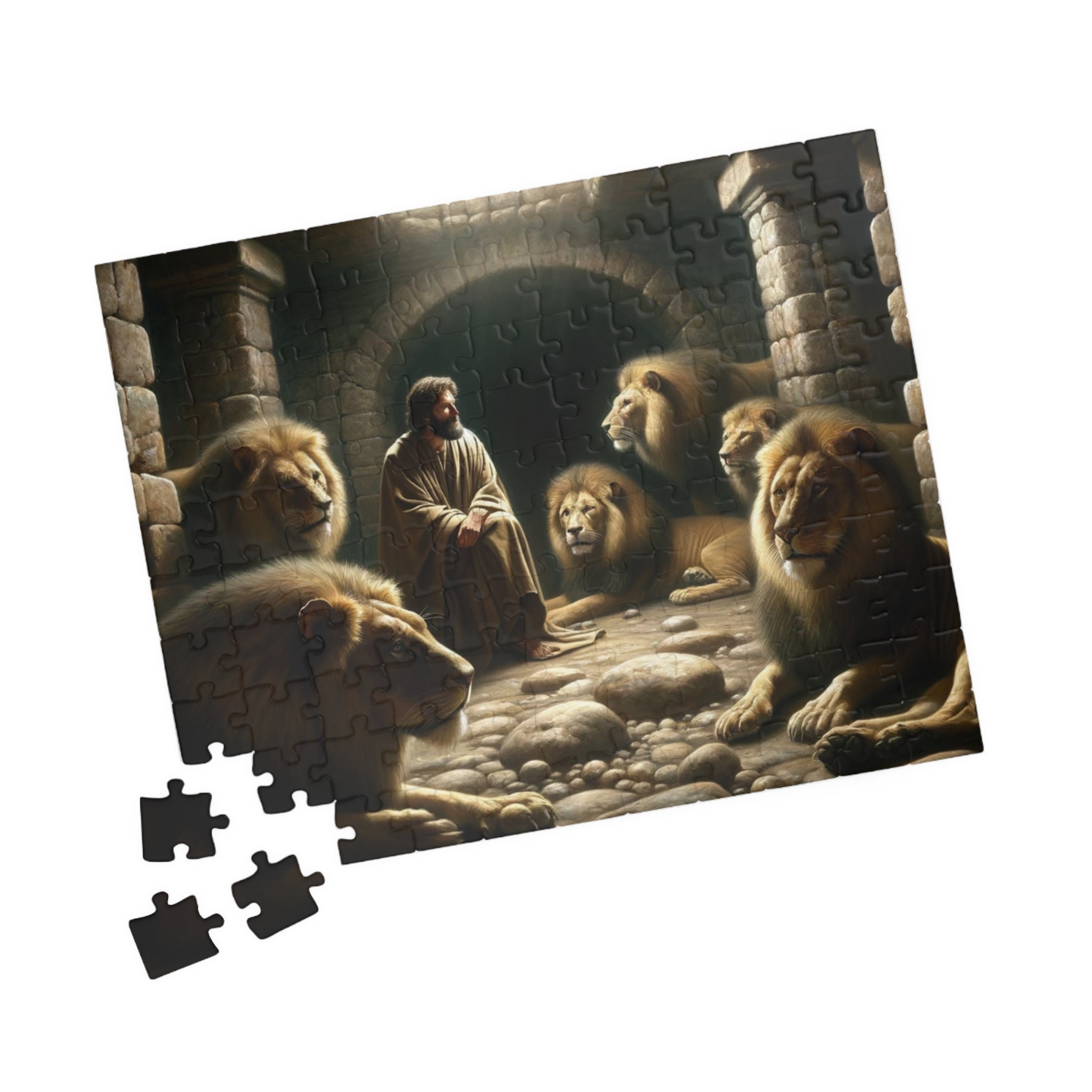 Daniel in the Lions Den Puzzle Christ Puzzle, Bible Puzzle, Jesus ...