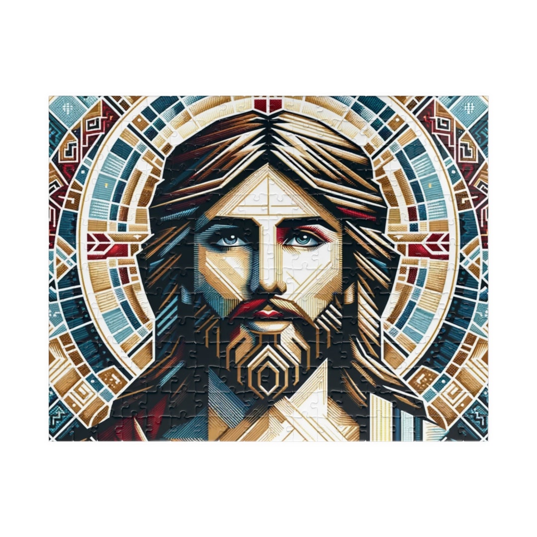 Stylized Jesus Puzzle - Christ Puzzle, Bible Puzzle, Jesus Puzzle ...