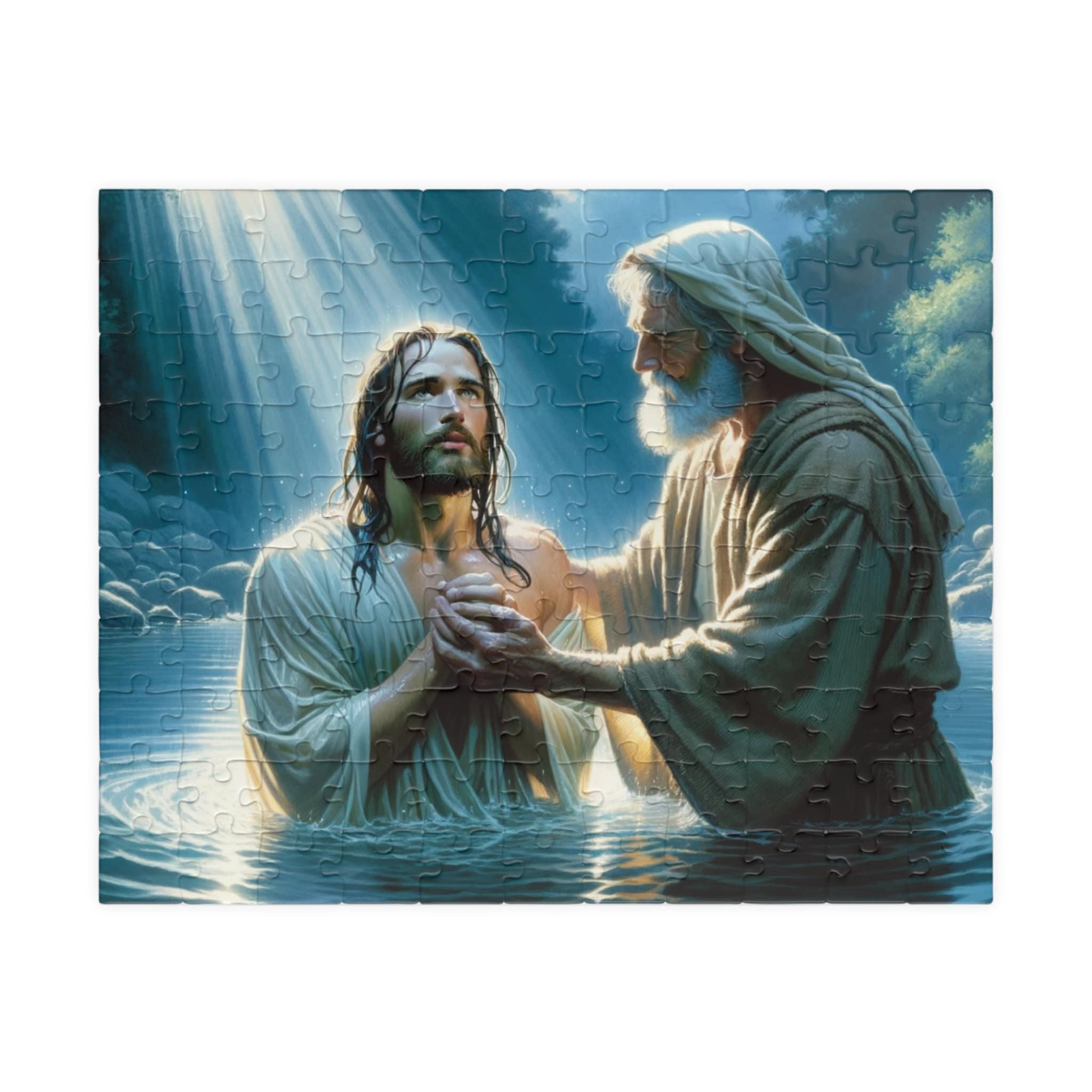 Jesus is Baptized Puzzle - John the Baptist Puzzle, Easter Puzzle ...