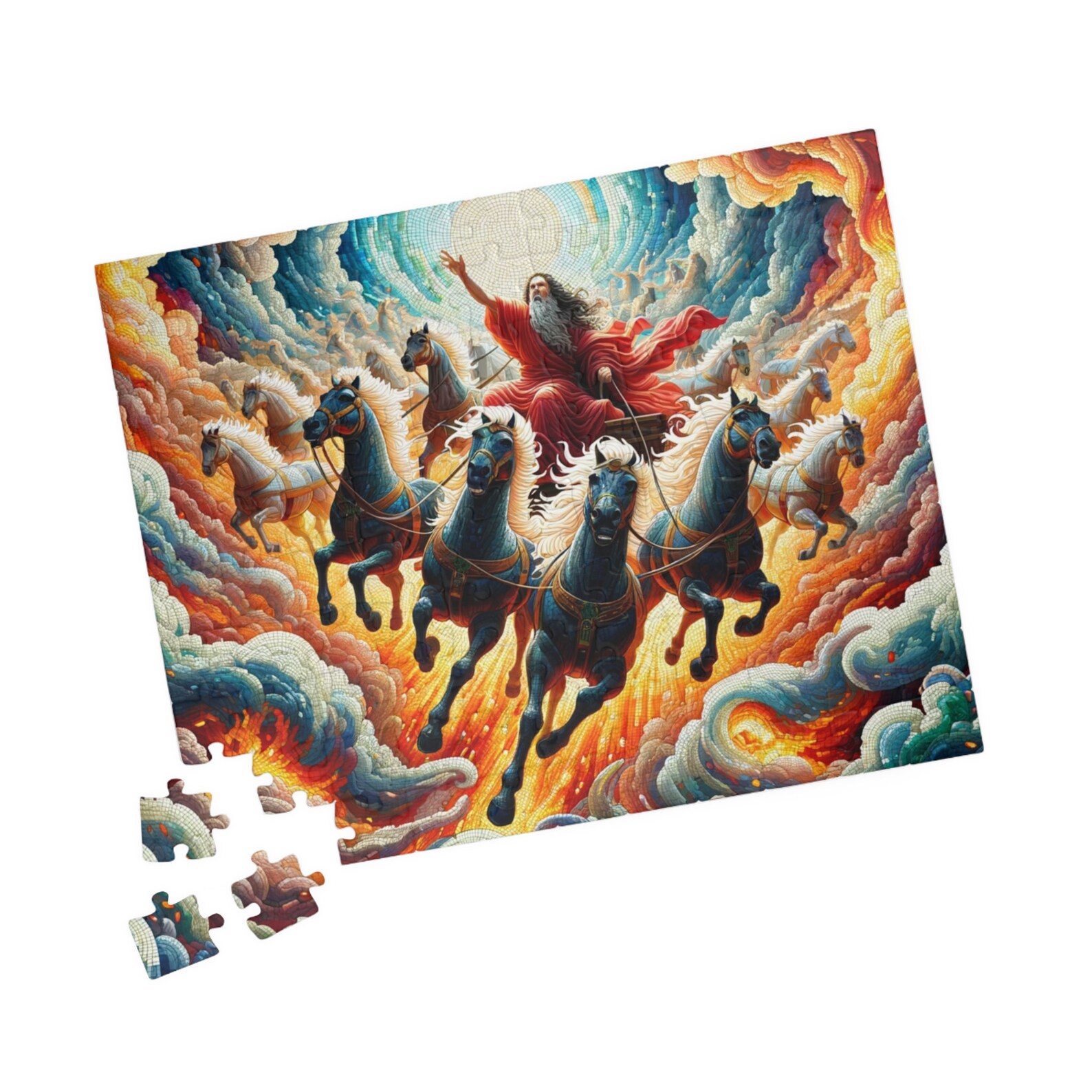 Chariot of Faith Puzzle - Religious Gift, Bible Story, Christian Art ...