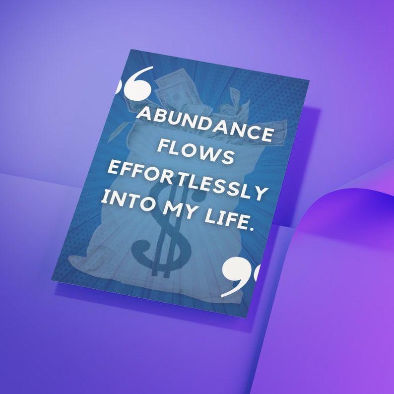 Printable Motivational Money Affirmations Cards, Financial Affirmation ...
