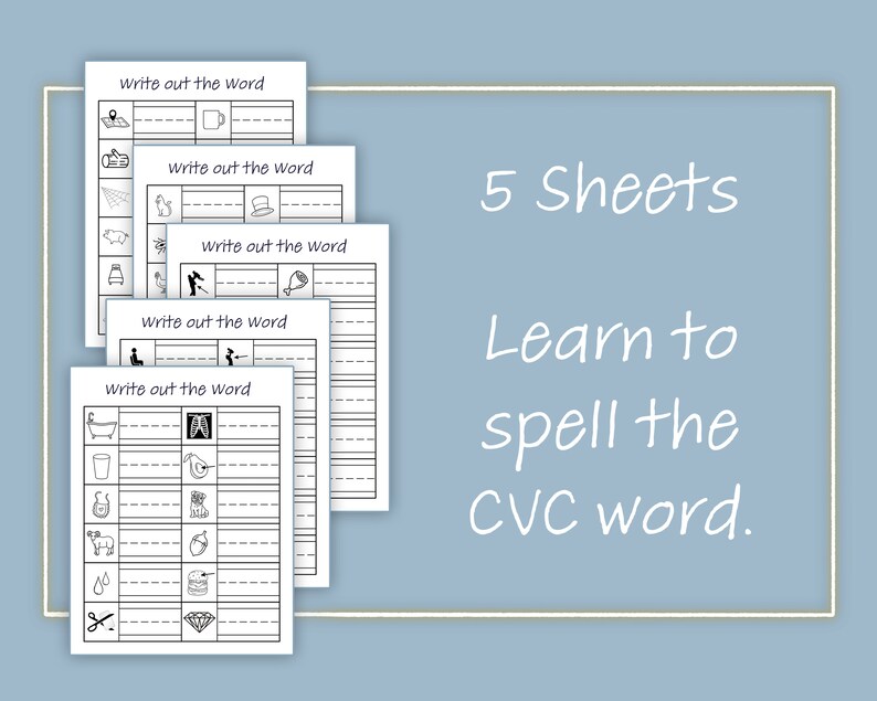 CVC Words Worksheets, Learning to Read, Homeschool, Kindergarten ...