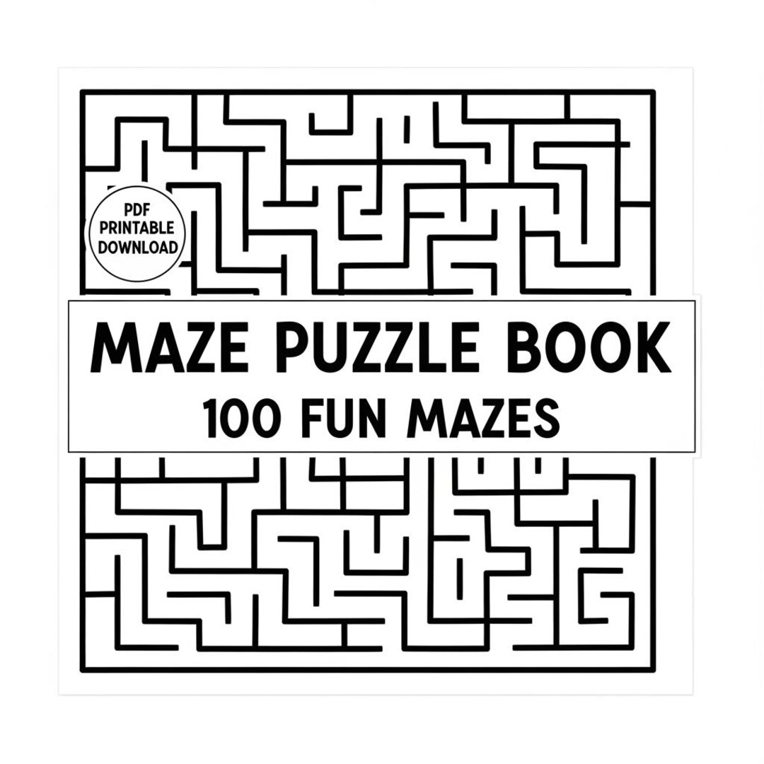 Maze Puzzle Book PDF | 100 Fun Brain Mazes for Kids & Adults ...