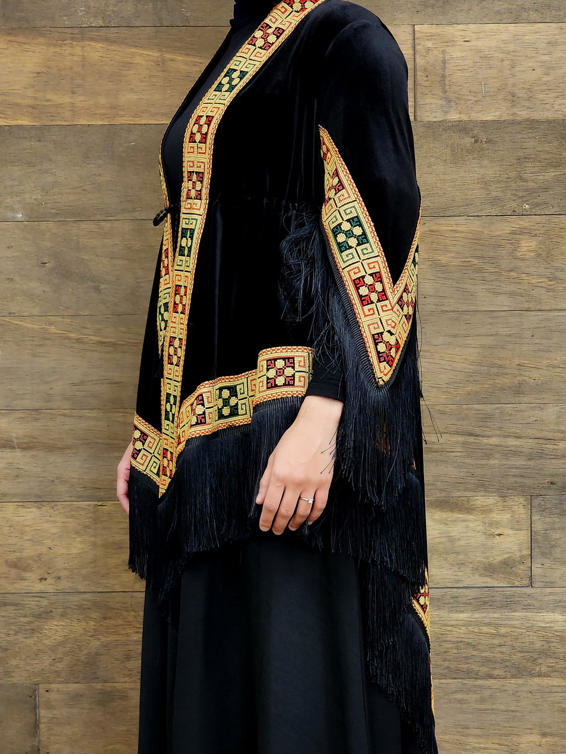 Tatreez Shawl Jacket - Etsy