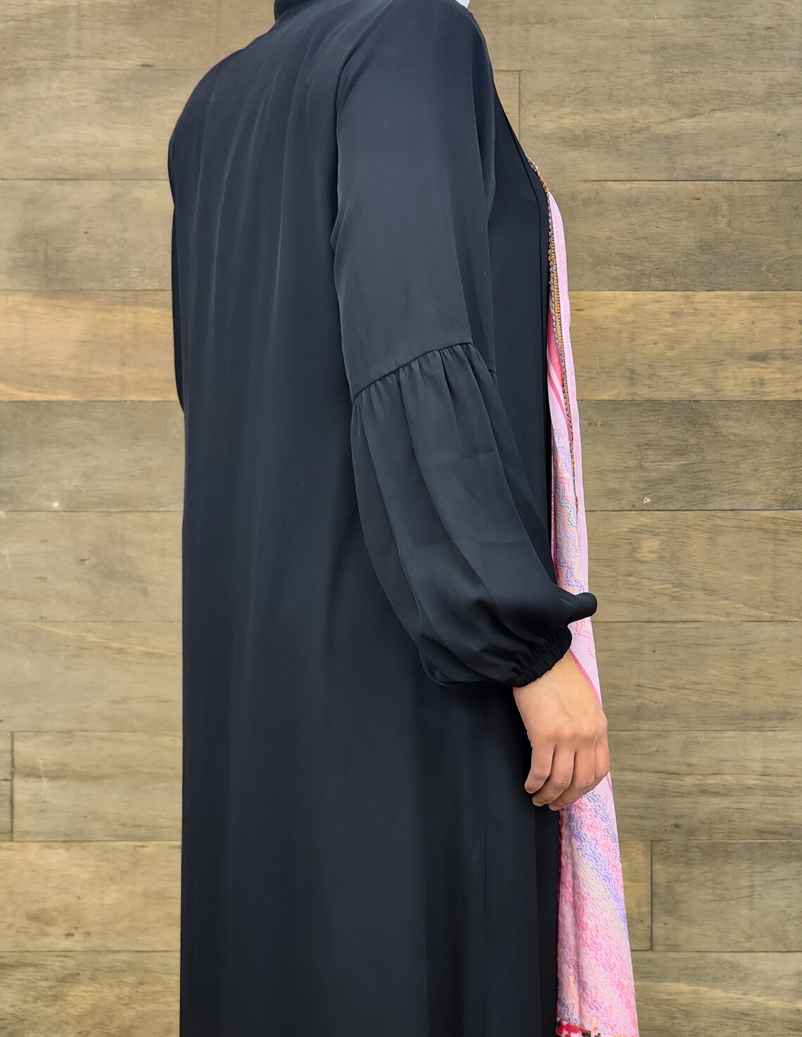 Abaya With Colored Keffiyeh Front Design - Etsy