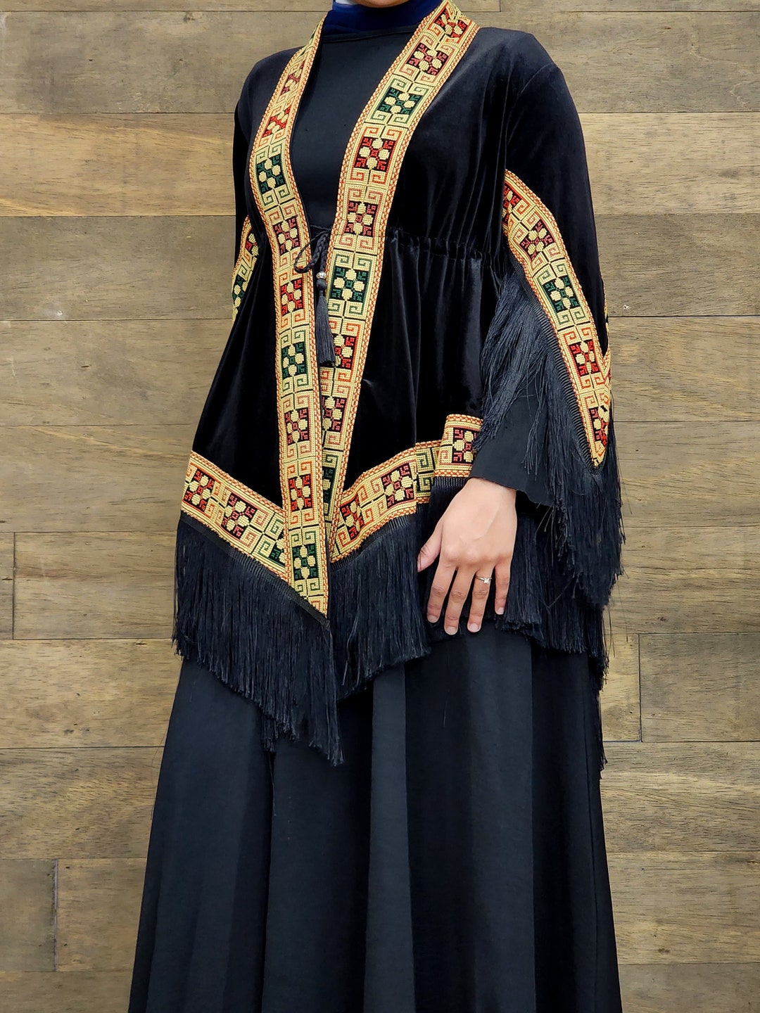 Tatreez Shawl Jacket - Etsy