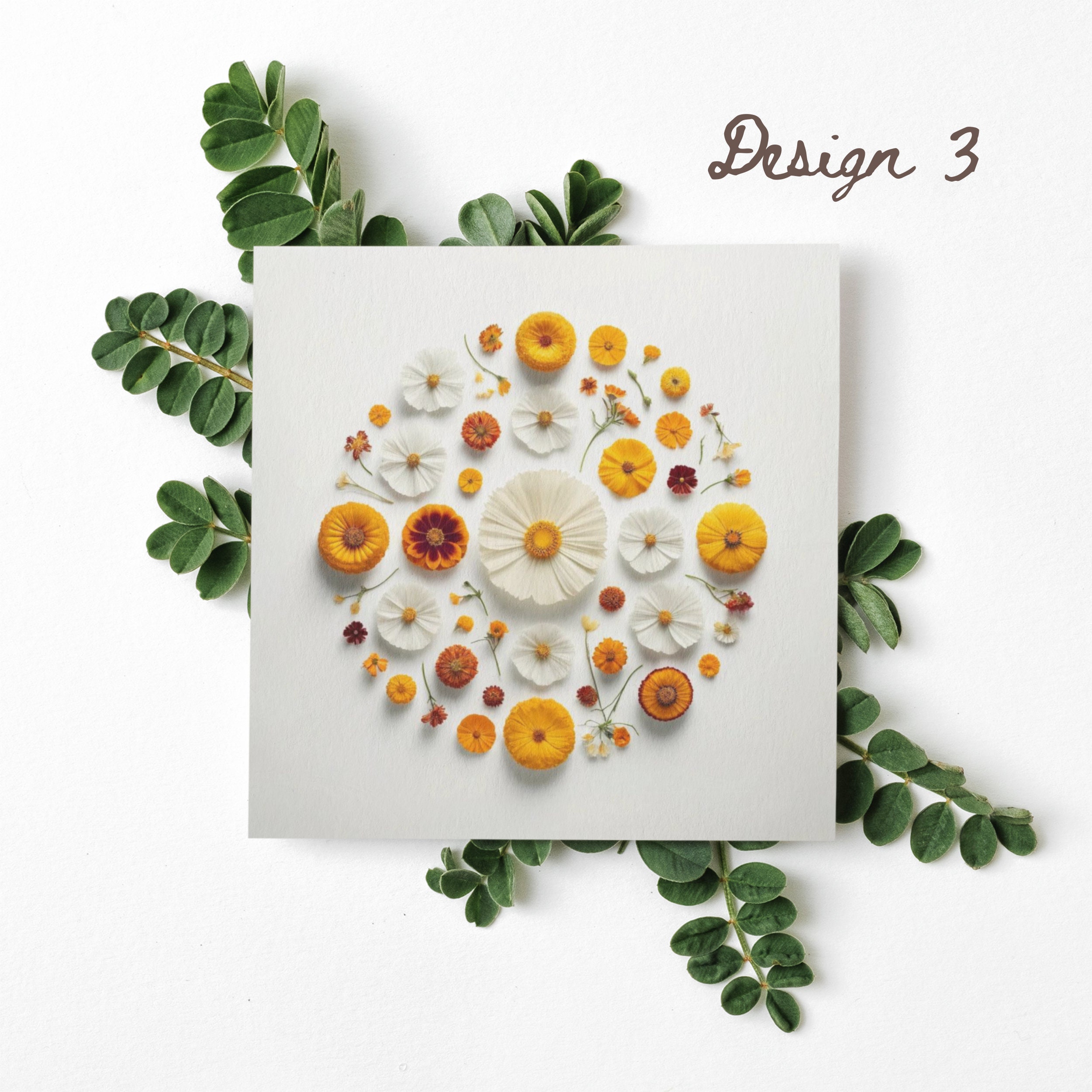 Personalized October Birth Flower Art Print Pressed Flowers Calendulas ...