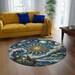 Starry Night Rug, Classic Art Mandala, Celestial Round Rug Accent ...