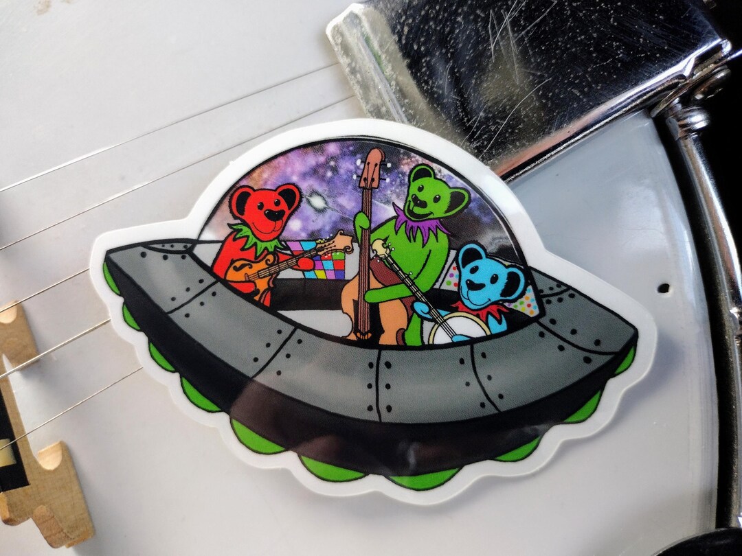 Space Jam Sticker ~ Grateful Dead Bears Bluegrass UFO Stickers - Etsy