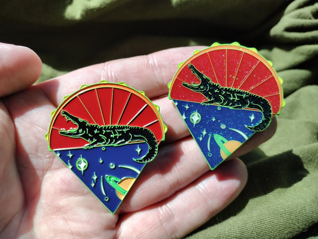 Gats Down Under the Stars Enamel Pin ~ Kitchen Dwellers Gator Pin - Etsy