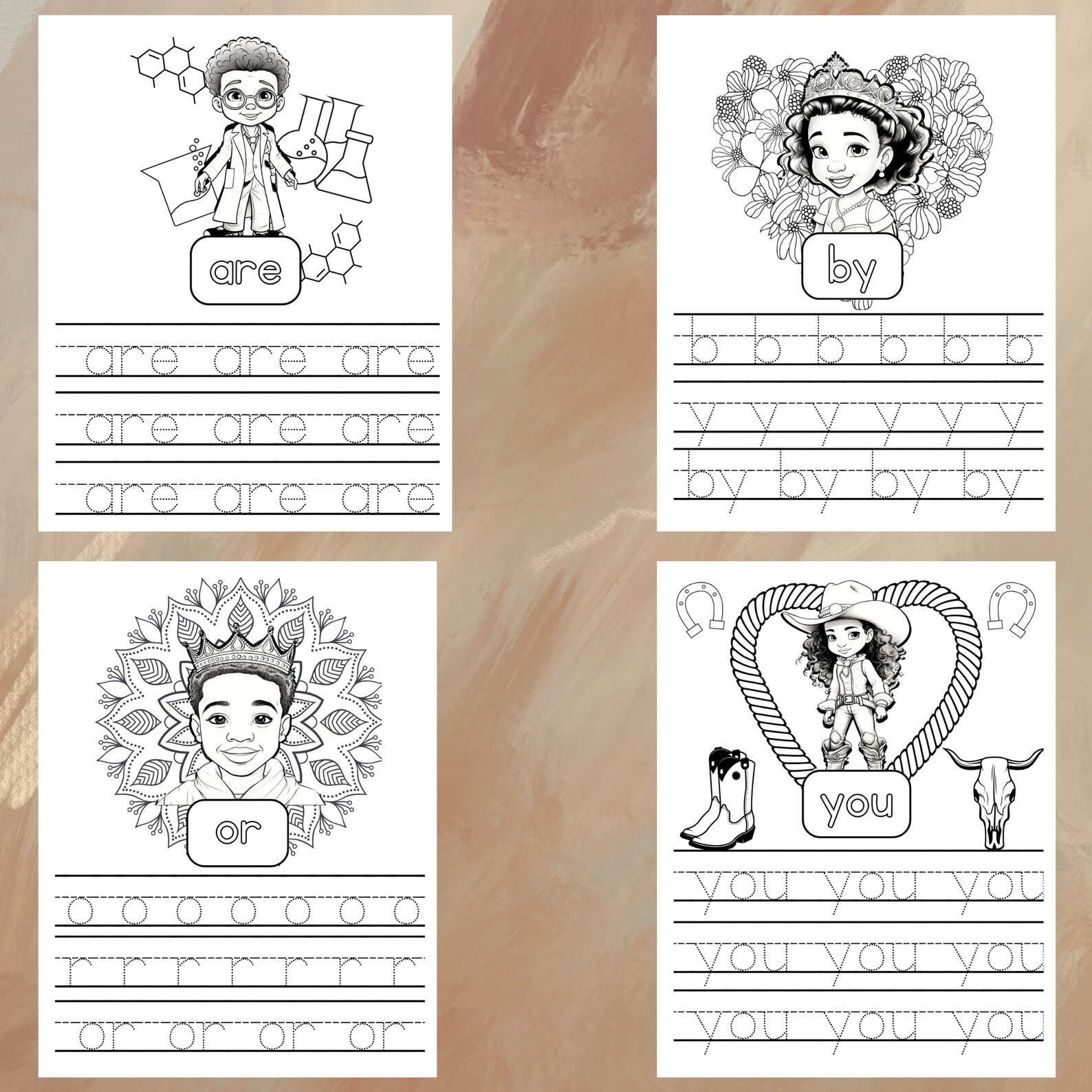 45 Cute Coloring Pages, Activity Book, Preschool Toddler Learning Pages ...