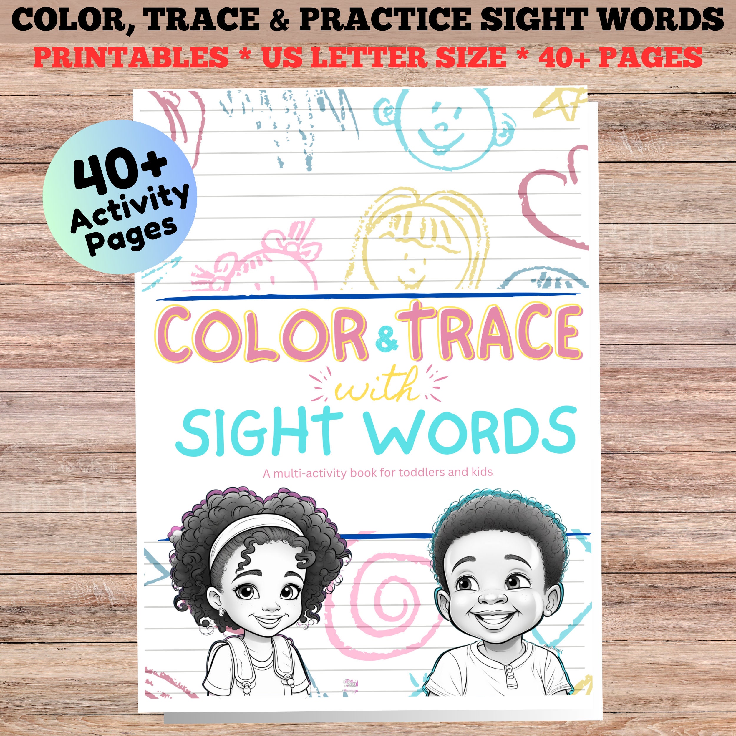 45 Cute Coloring Pages, Activity Book, Preschool Toddler Learning Pages ...