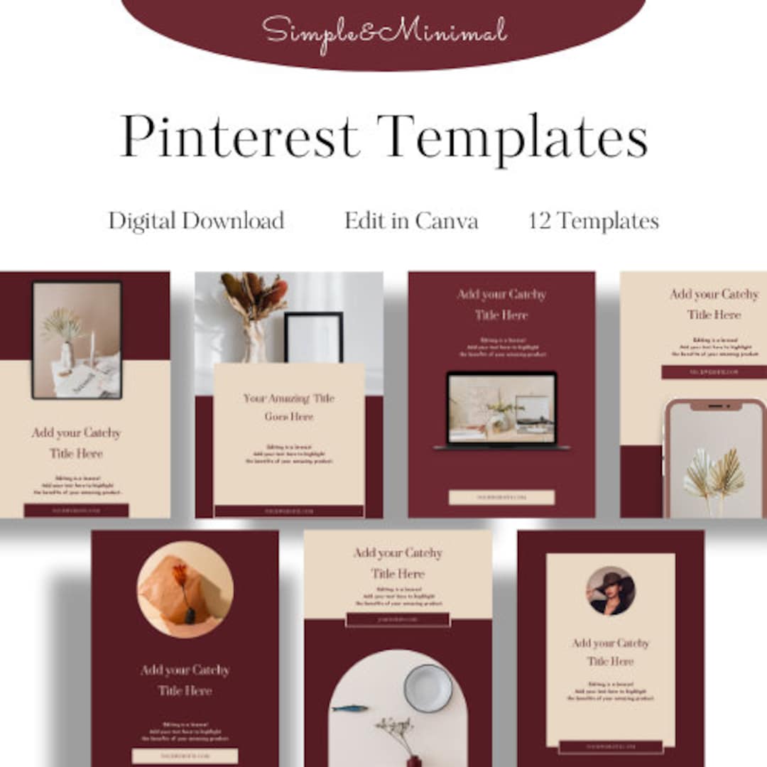 Pinterest Templates - Social Media Templates - Digital Downloads ...