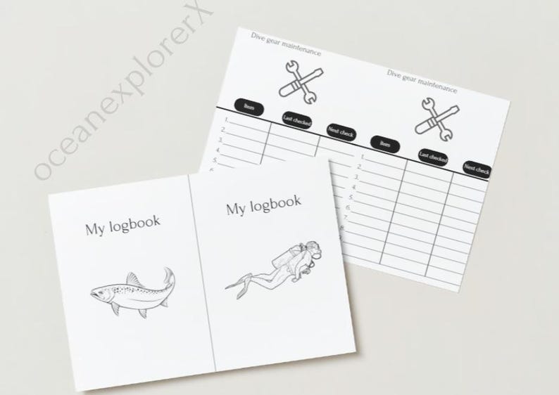 Dive Logbook - Etsy