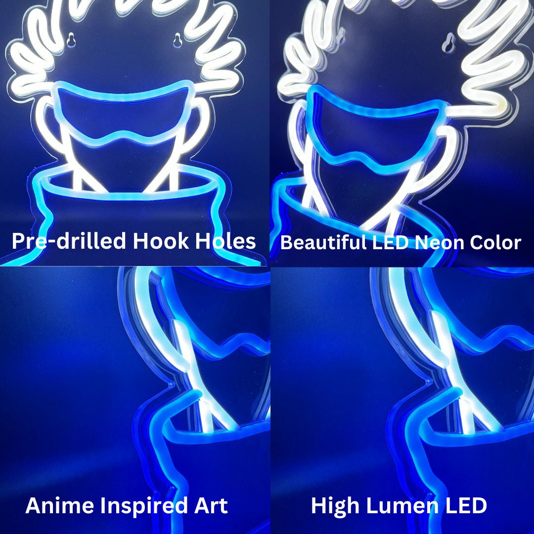 Zenin Decor Gojo LED Wall Art Handmade Decorations Satoru Japanese ...