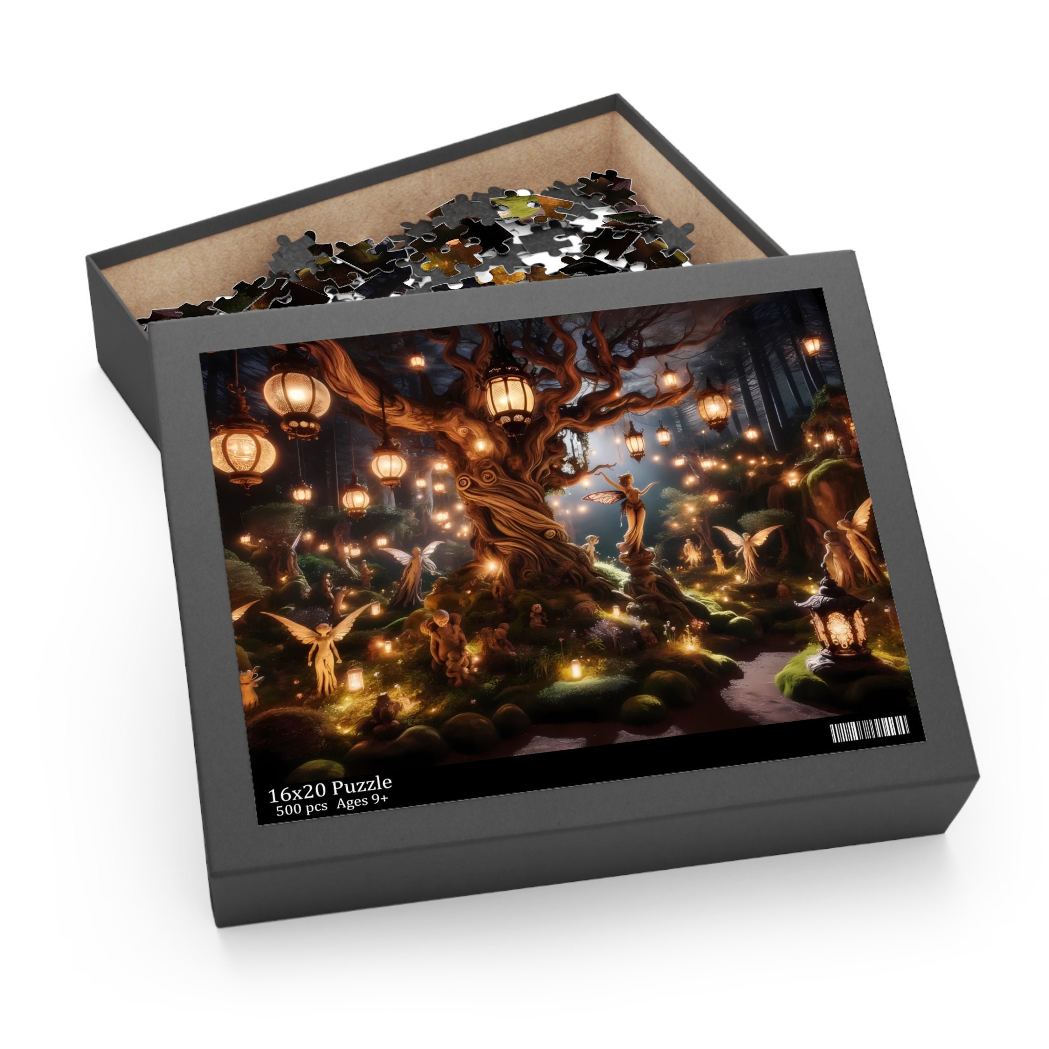Magical Nocturnal Fairy Lantern Scene Jigsaw Puzzle Illuminated Fairy ...