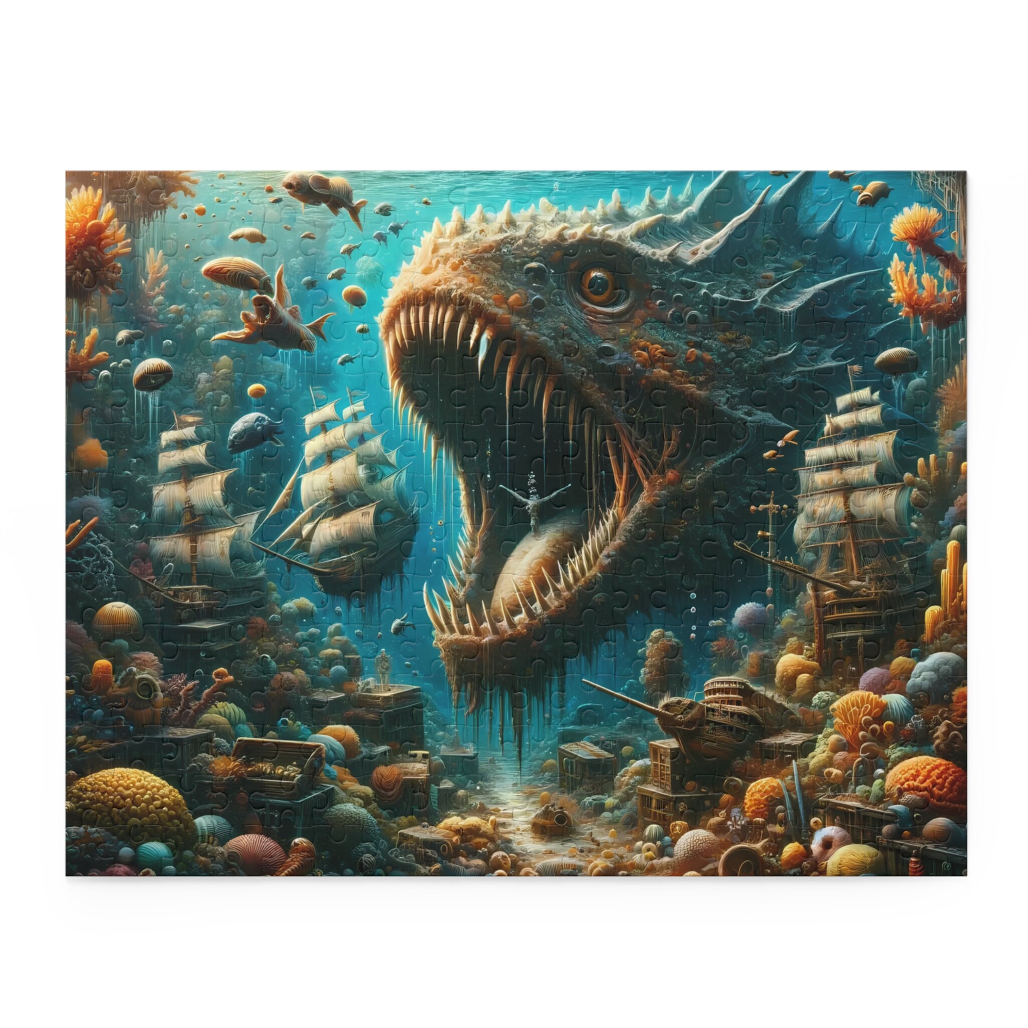 Dreadful Predator of the Deep Jigsaw Puzzle Sinister Sea Creature ...